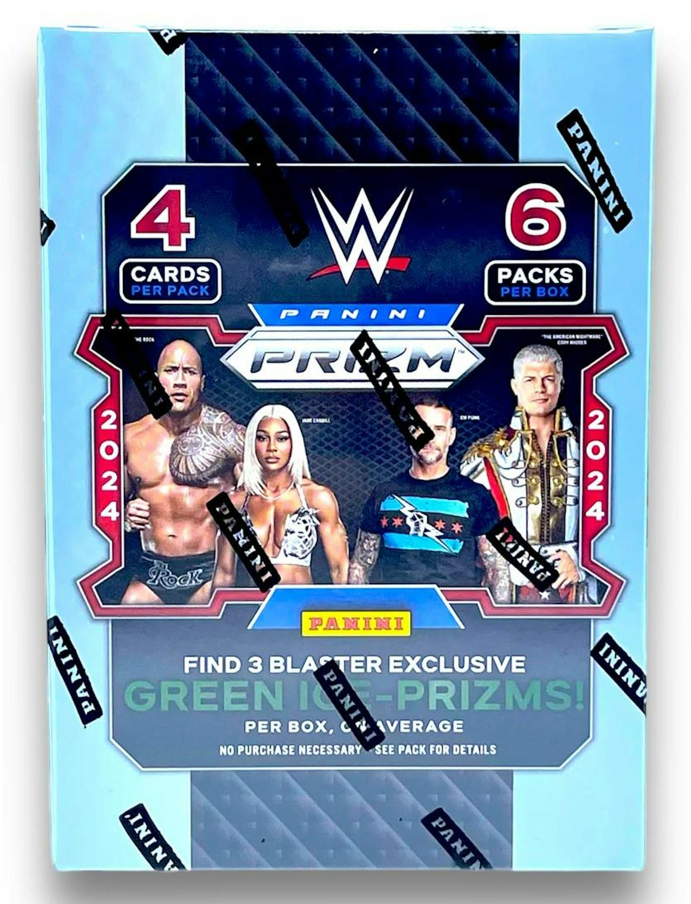 2024 Panini Prizm WWE Wrestling 6-Pack Hobby Blaster Box (Green Ice Pr