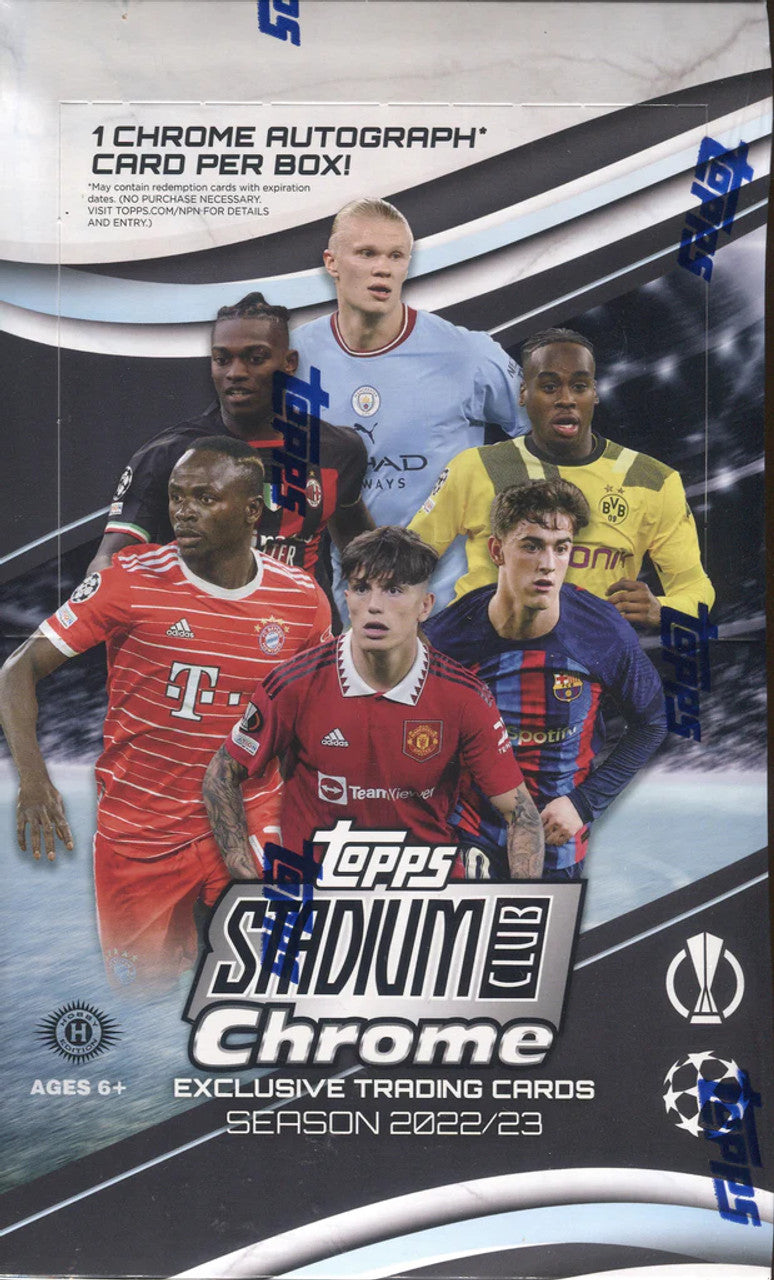 2023 Topps Stadium Club Chrome UEFA Soccer Hobby Box | Miraj Trading