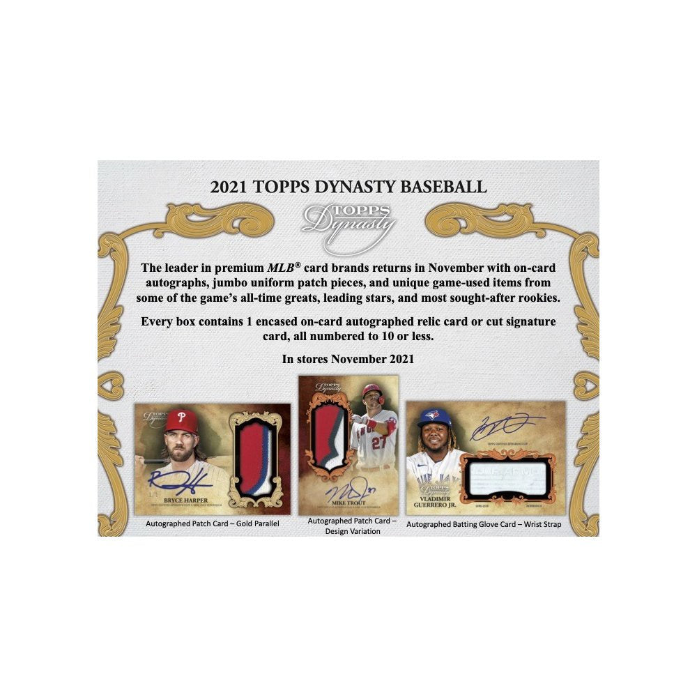 2021 Topps Dynasty Baseball Hobby Box | Miraj Trading