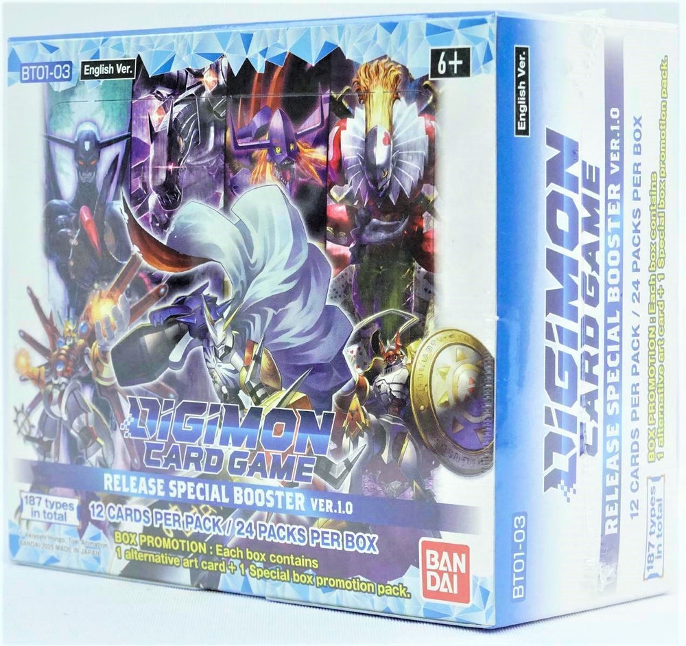 Digimon Card Game Release Special Version 1.0 Booster Box + 2 FREE Ver