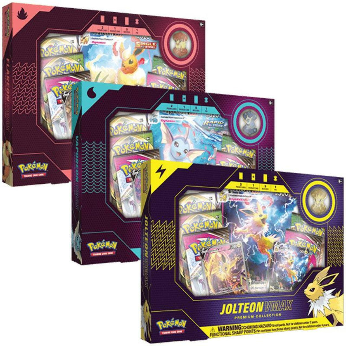 Pokemon Eevee Evolution Vmax Premium Collection (Set of 3)